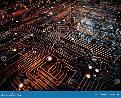 Binary Code And Circuitry In Virtual Space Stock Illustration Illustration Of Internet