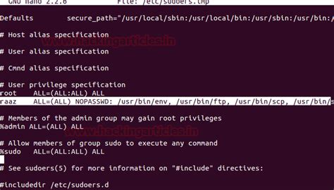 linux privilege escalation using sudo rights hacking articles