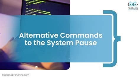 system pause c a command that halts executions and functions