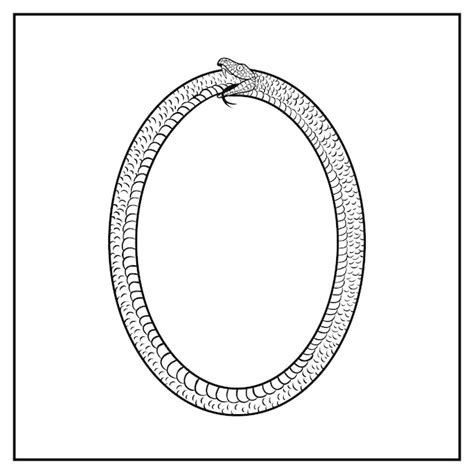 Free Vector Ouroboros Symbol Illustration
