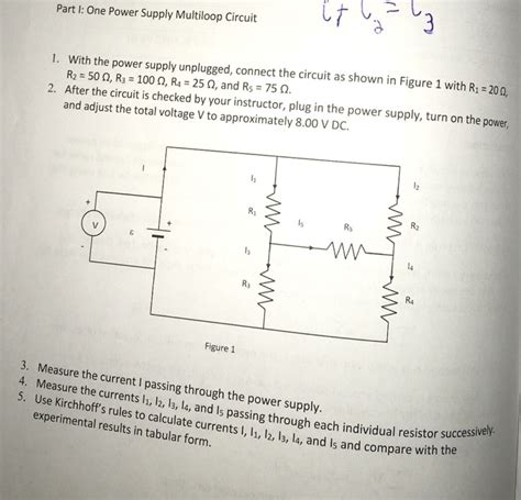 solved part i one power supply multiloop circuit 1 with