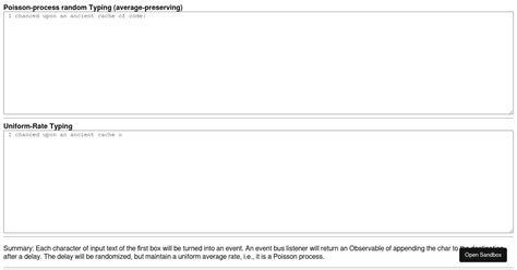 RxFx Example Poisson Process Typing Codesandbox