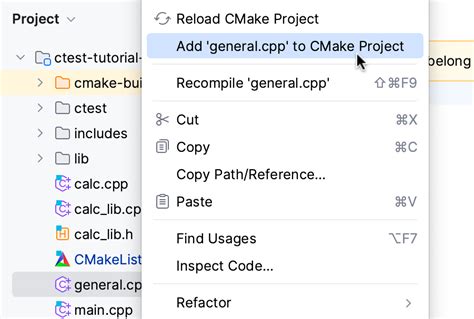 Manage CMake Project Files CLion Documentation