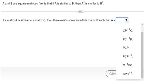 Solved A and B are square matrices. Verify that if A is | Chegg.com