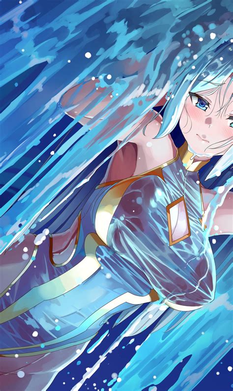 Download Wallpaper Girl Sexy Cleavage Long Hair Boobs Anime