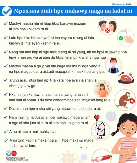 Mpox ကျောက်ရောဂါ ကာကွယ်ရန်နည်းလမ်းများ Methods Of Prevention For Mpox September 2024