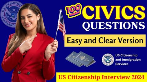 2024 Random 100 Civics Questions And Answers U S Citizenship Interview I N400 Interview Youtube