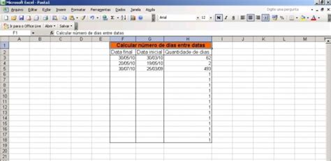 Aprenda a calcular no Excel o número de dias entre duas datas Office Dicas UOL Tecnologia