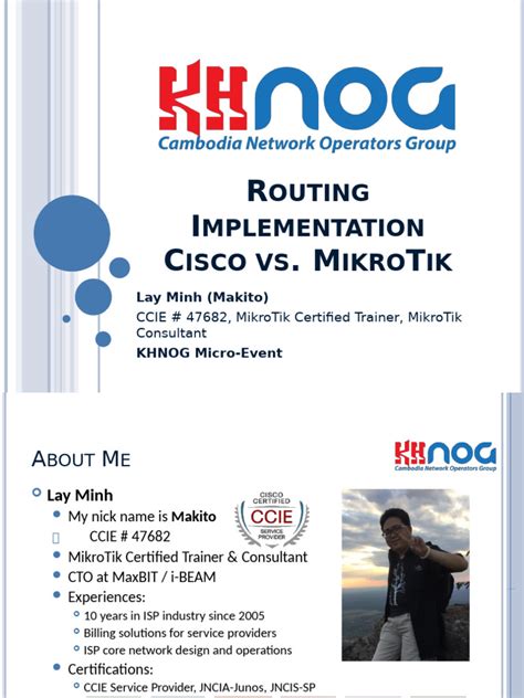 Cisco Vs Mikrotik Routing Pdf Networking Multiprotocol Label