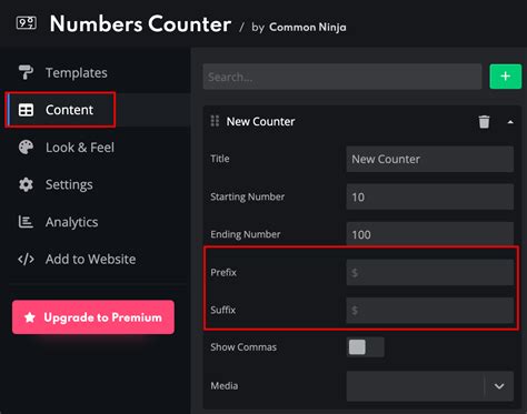 how to add a prefix or a suffix common ninja