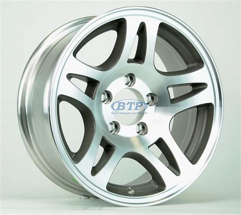 Aluminum Boat Trailer Wheel 15 Inch Split Spoke 5 Lug 5 On 4 1 2
