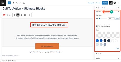 How To Use The Call To Action Block Ultimate Blocks