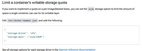 docker can t use zfs storage opts [ size 30g ] general docker