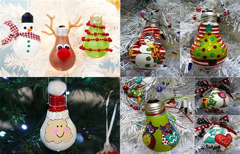 как сделать елочную игрушку из лампочки Поделки своими руками подарки Handmade Diy мастер