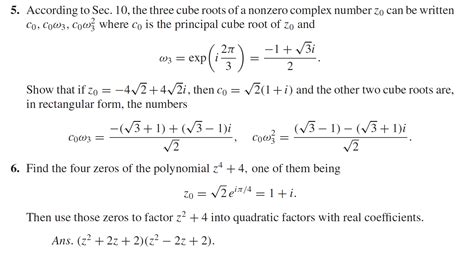 Solved According To Sec The Three Cube Roots Of A Chegg