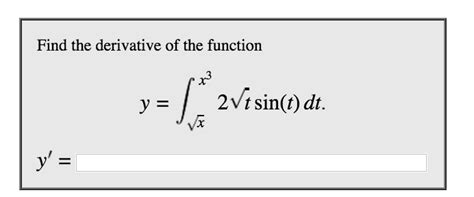Solved Find The Derivative Of The Function Y