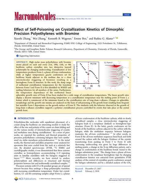 Pdf Effect Of Self Poisoning On Crystallization Kinetics Of Dimorphic