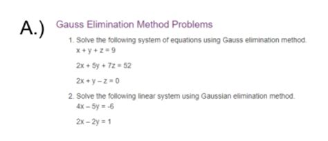 solving linear equations using gaussian elimination method tessshebaylo