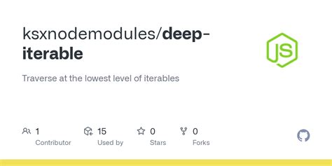 Github Ksxnodemodulesdeep Iterable Traverse At The Lowest Level Of