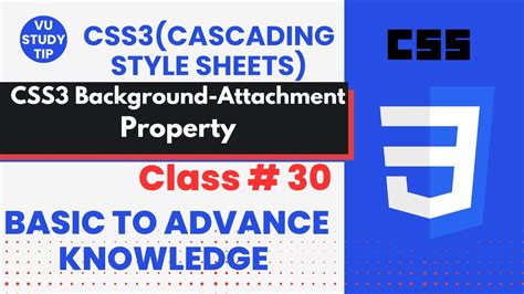 css3 background attachment tutorial|class 30|How to Use CSS3 Background-Attachment|@vustudy4121 ...