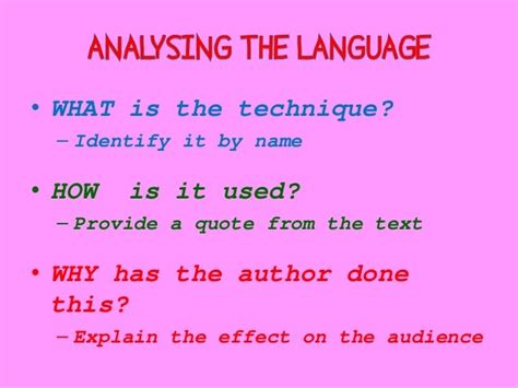 Writing A Language Analysis Essay Revision