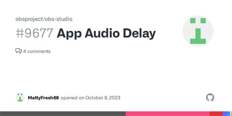 App Audio Delay Issue Obsproject Obs Studio GitHub