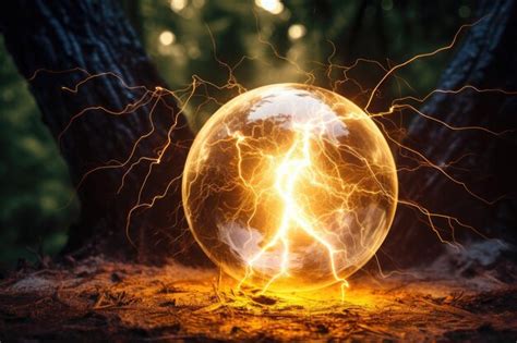 Premium Ai Image Mesmerizing Phenomenon Of A Ball Lightning