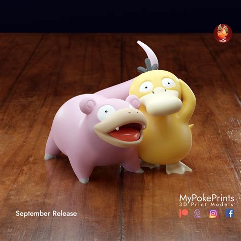 Archivo 3d Estatua De Psyduck Y Slowpoke Preapoyada 👽・plan Imprimible