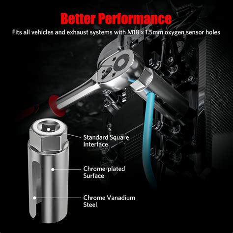 O2 Sensor Socket Set 3 8 And 1 2 Drive 7 8 And 22mm O2 Sensor Wrench Mini Catalizador®
