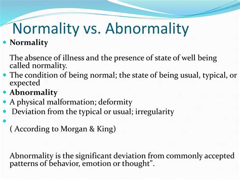 02 Behavioral Sciences Normality Vs Abnormalitypptx Mental Health