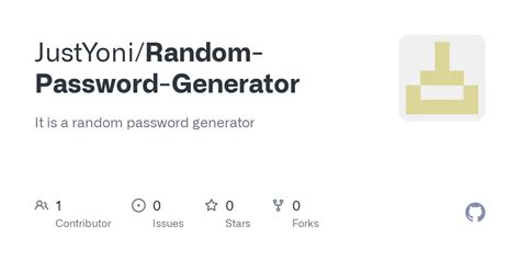 Github Justyonirandom Password Generator It Is A Random Password