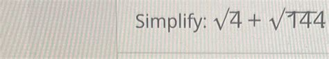 Solved Simplify Chegg Com