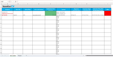 Top Job Tracker Excel Template To Organize Job Search