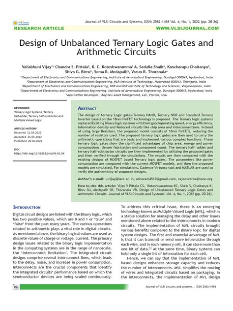 Vlsi V4 I1 004 Pdf Logic Gate Field Effect Transistor