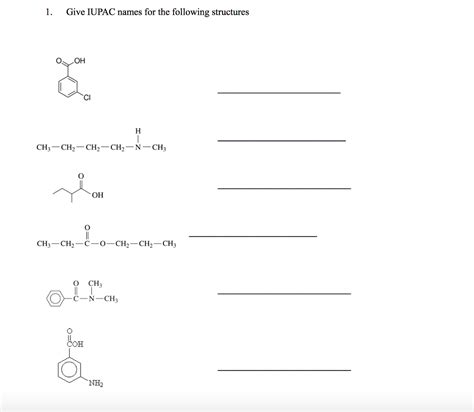 Solved Give IUPAC Names For The Following Structures O OH Chegg Com