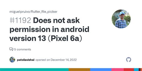 does not ask permission in android version 13 pixel 6a · issue 1192