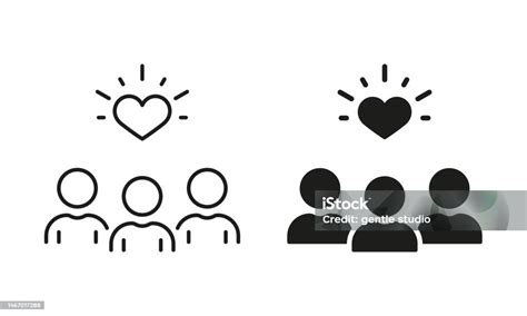 직원 유지 고객 관리 실루엣 및 선 아이콘 세트 고객 충성도 프로그램 지원 기호 회사의 지원 서비스 픽토그램 편집 가능한 획 고립된 벡터 그림 조직된 단체에 대한 스톡 벡터