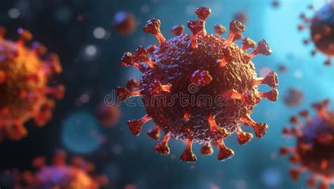 A Detailed 3d Medical Illustration Showing A Microscopic View Of A Virus Particle Stock Image
