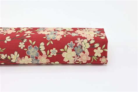 Black Japanese Sakura Fabric Diy District