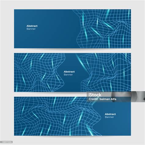 기술 글로벌 블루 와이드 배너 디자인 배경 0명에 대한 스톡 벡터 아트 및 기타 이미지 0명 개념 개념과 주제 Istock