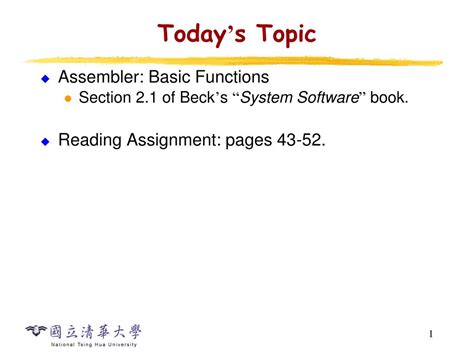 Ppt Assembler Basics Powerpoint Presentation Free Download Id 3315677