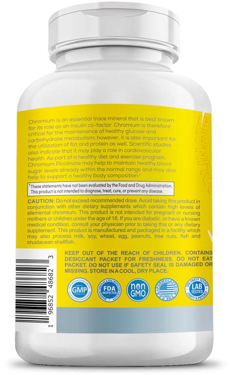 Premium Chromium Picolinate 200mcg Proper Vit