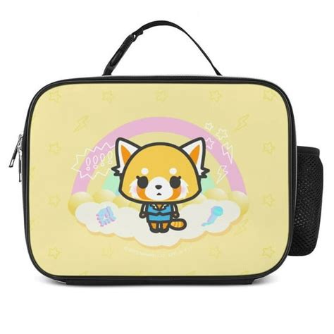 Aggretsuko Insulated Lunch Bag Lunch Box Container Bag Reusable Lunch Tote Bag For Office Work