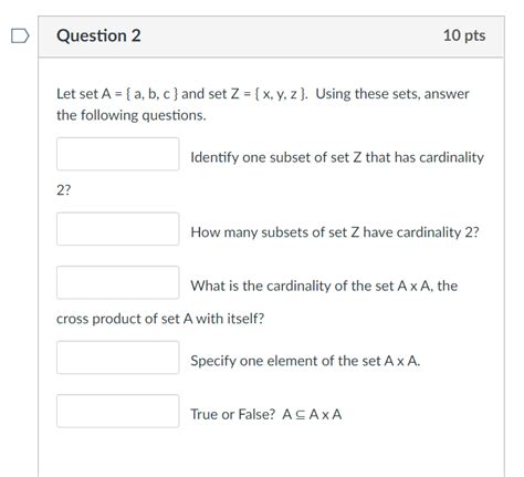 Solved Let Set A A B C And Set Z X Y Z Using These Chegg
