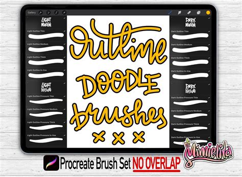 Procreate Outline Brushes 16 Doodle Liner No Overlap Brushes Lettering Brushes Procreate Procreate Outline Brushes 16 Doodle Liner No Overlap Brushes Lettering Brushes Procreate
