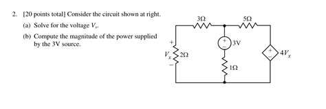 solved 2 [20 points total] consider the circuit shown at
