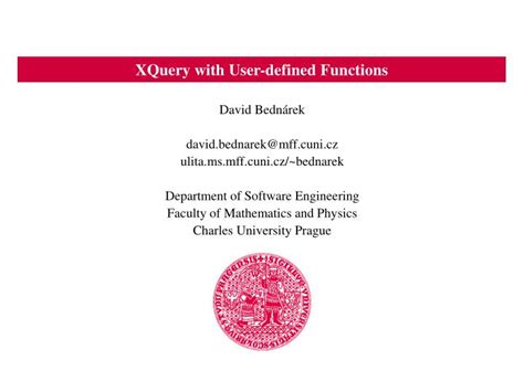Ppt Xquery With User Defined Functions Powerpoint Presentation Free Download Id3424375