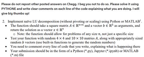 Solved Please Do Not Repost Other Posted Answers On Chegg I Chegg