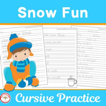Winter Cursive Practice By Ann Fausnight TPT