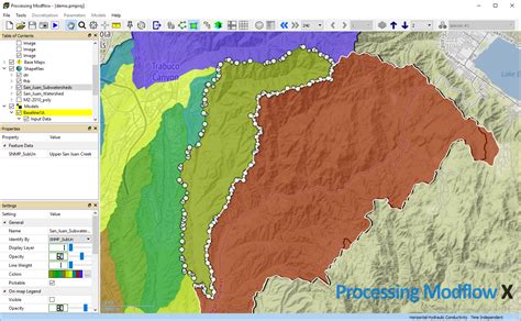Processing Modflow X Simcore Software